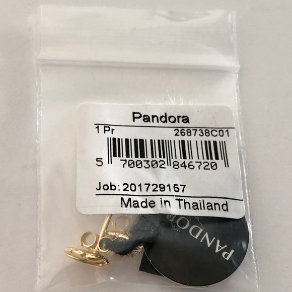 Pandora | Jewelry | Pandora Shining Sparkling Leaf Stud Earrings | Poshmark